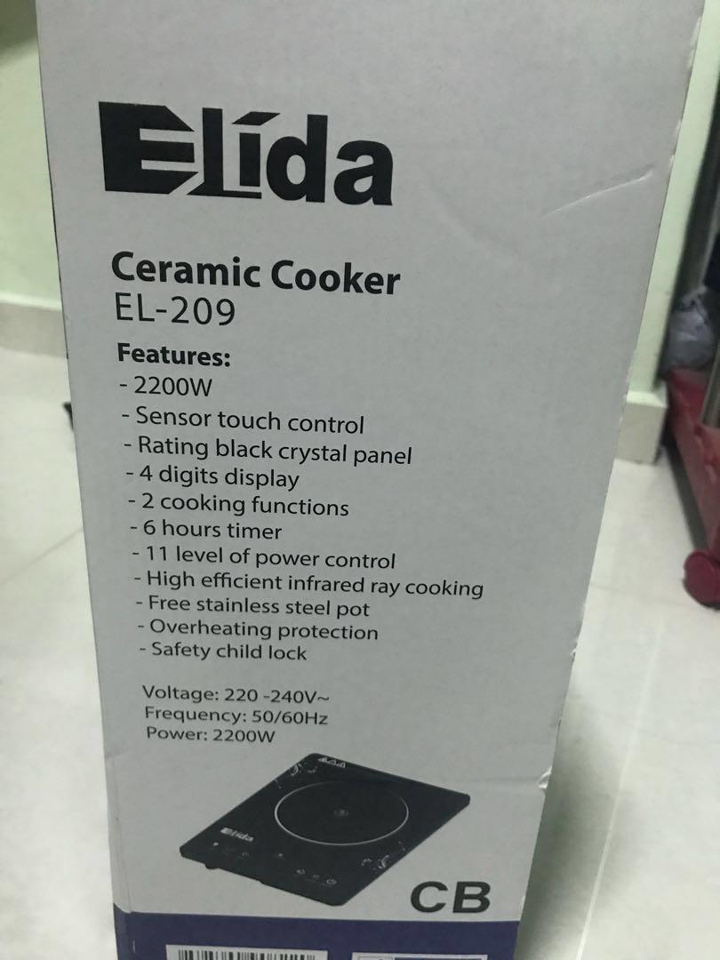 New Elida ceramic cooker with free pot, TV & Home Appliances, Kitchen ...