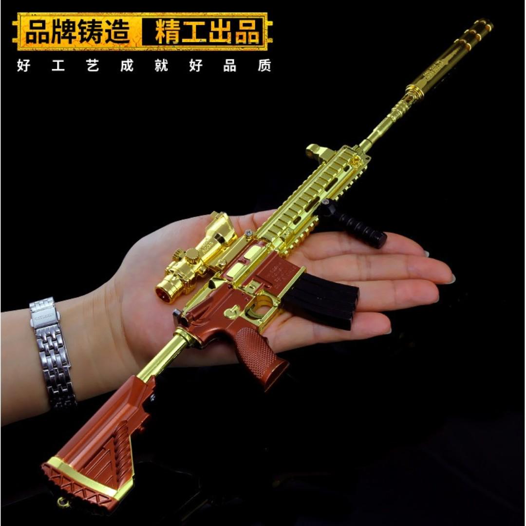 PUBG M416 Gold Assault Rifle(36cm), Hobbies & Toys, Toys & Games on ...