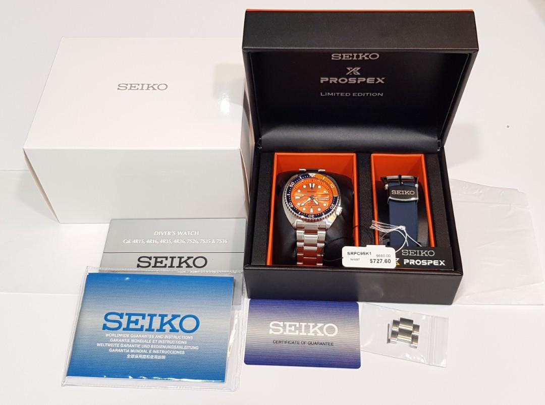 Seiko Orange Turtle SRPC95 Limited Edition (Fullset, LNIB), Mobile ...