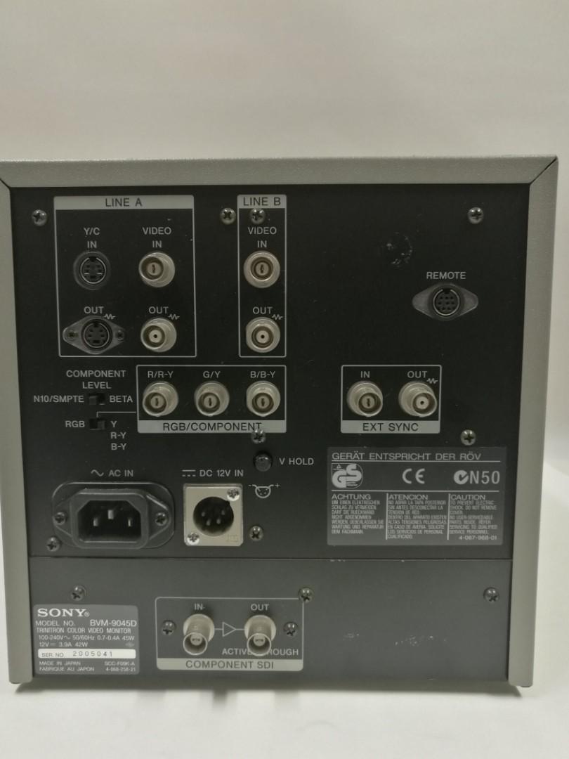 Sony HD serial digital interface BVM-9045D, 家庭電器, 電視 & 其他娛樂, 電視組件及配件 ...