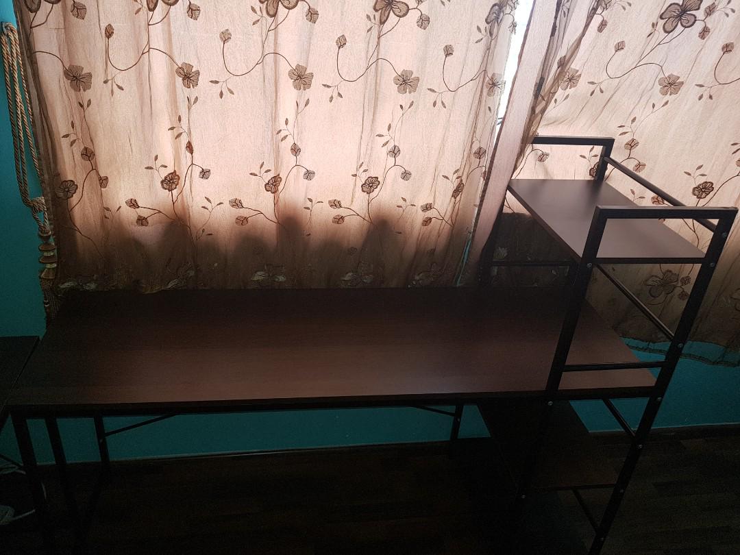 Study table/work table with shelving. Compartment, Furniture & Home ...