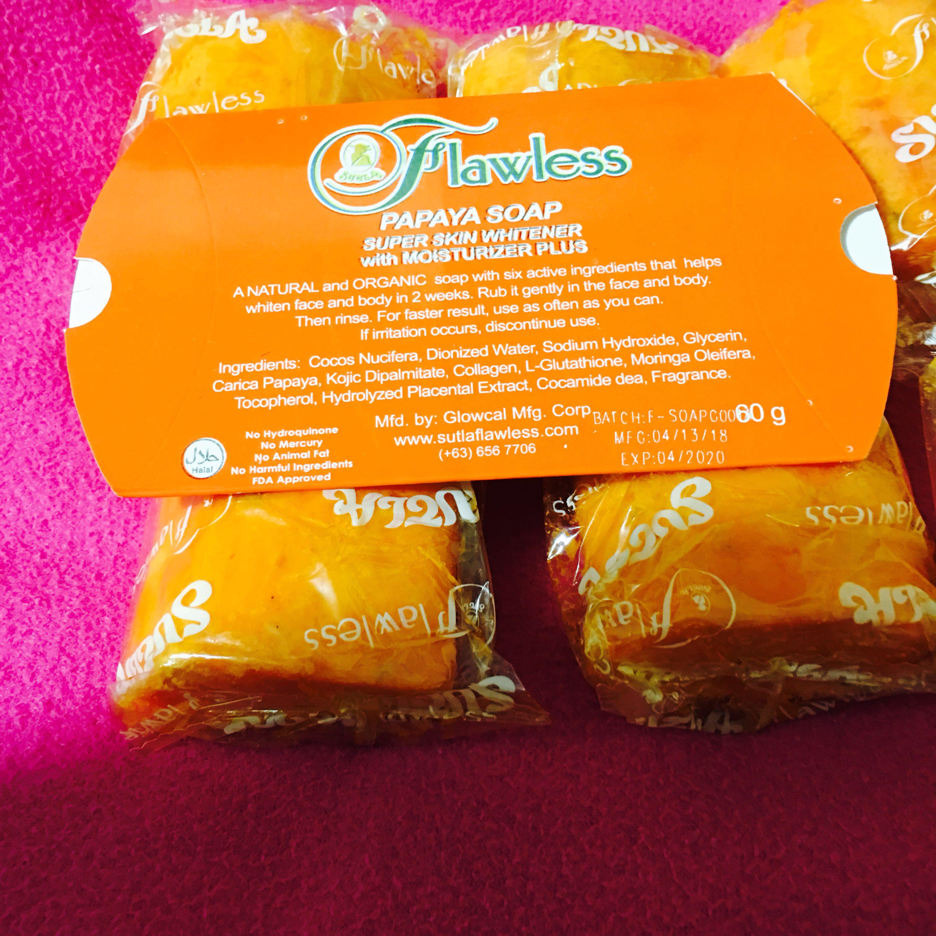 Sutla Flawless Papaya Soap (Authentic), Beauty & Personal Care, Face ...
