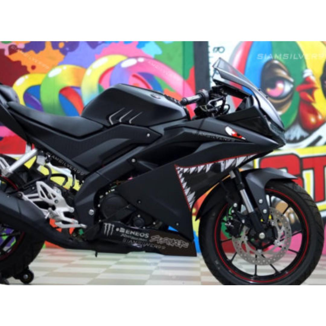 Yamaha R15 3M Shark decal, Motorcycles, Motorcycle Accessories on Carousell
