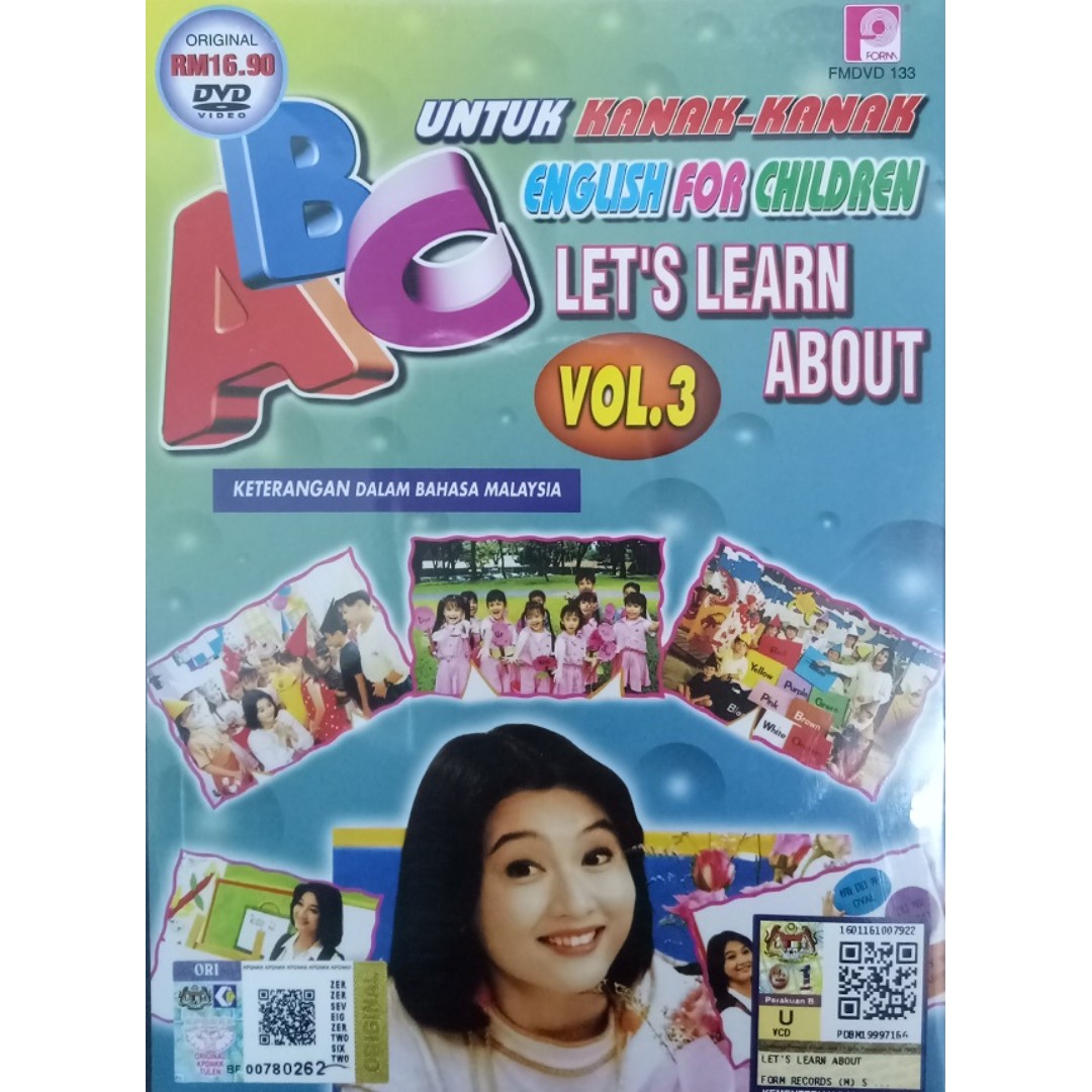 ABC English For Children Let's Learn About Untuk Kanak-kanak Vol.3 DVD ...