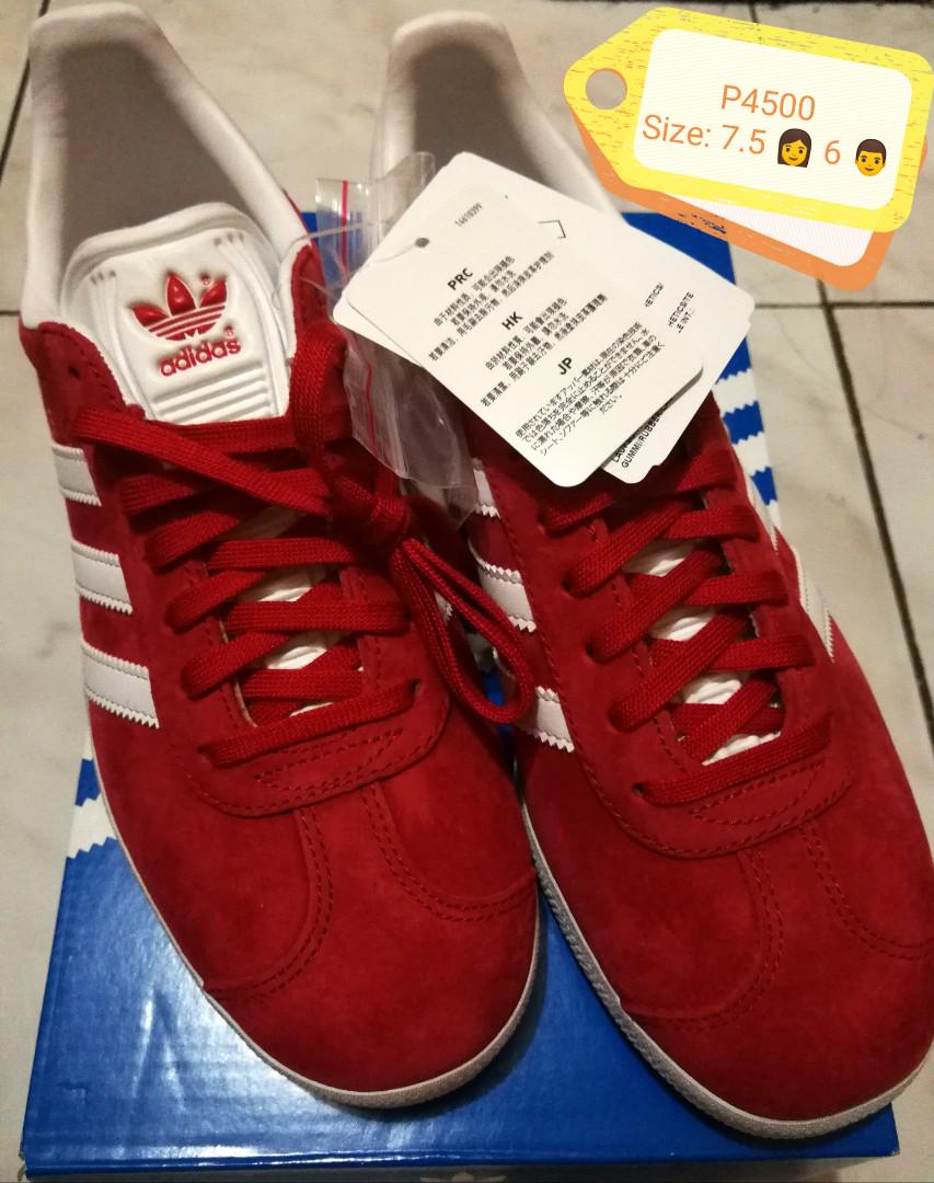 Adidas Gazelle Red, Women's Fashion, Footwear, Sneakers on Carousell