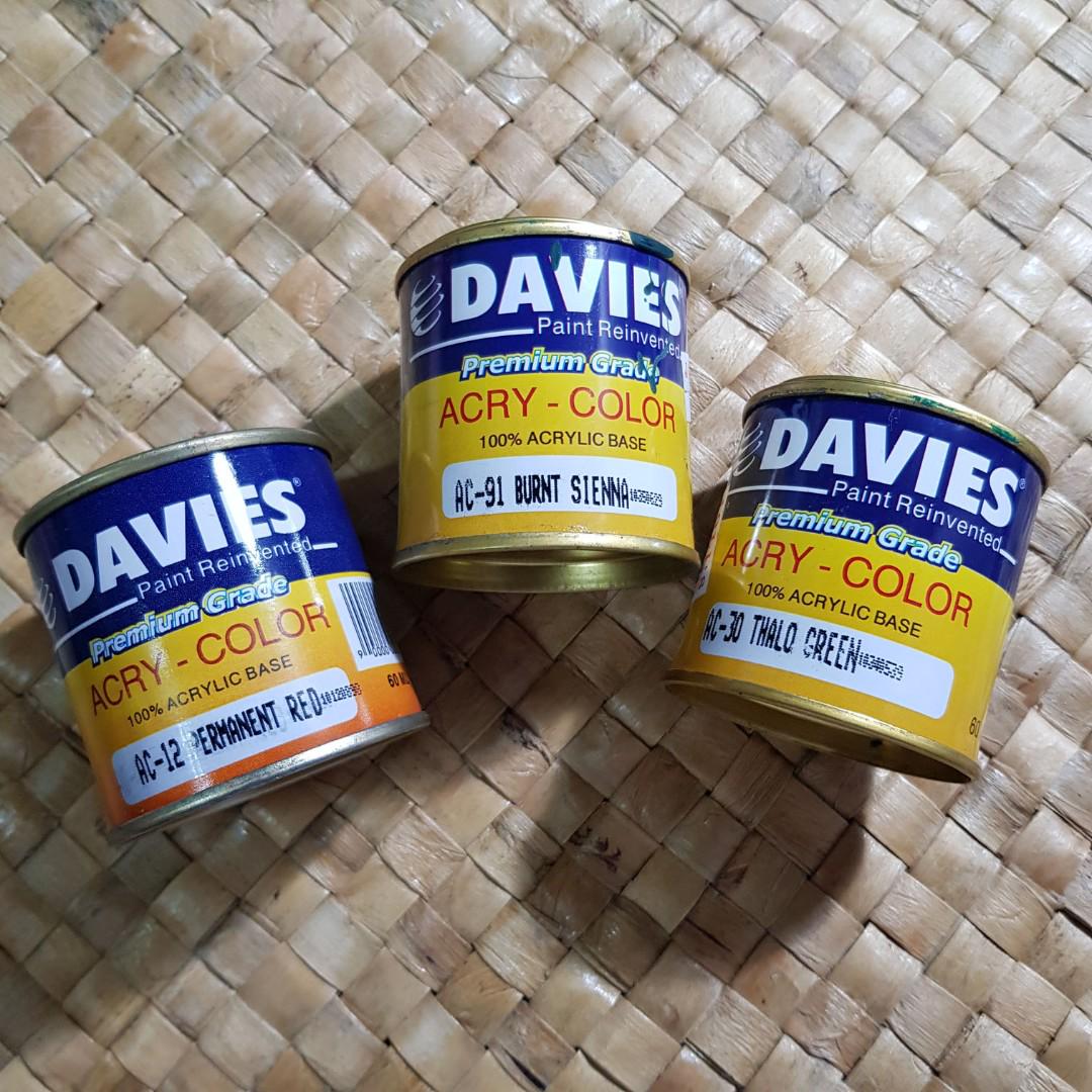 Davies Premium Color Acry-Color Paint, Hobbies & Toys, Stationary ...