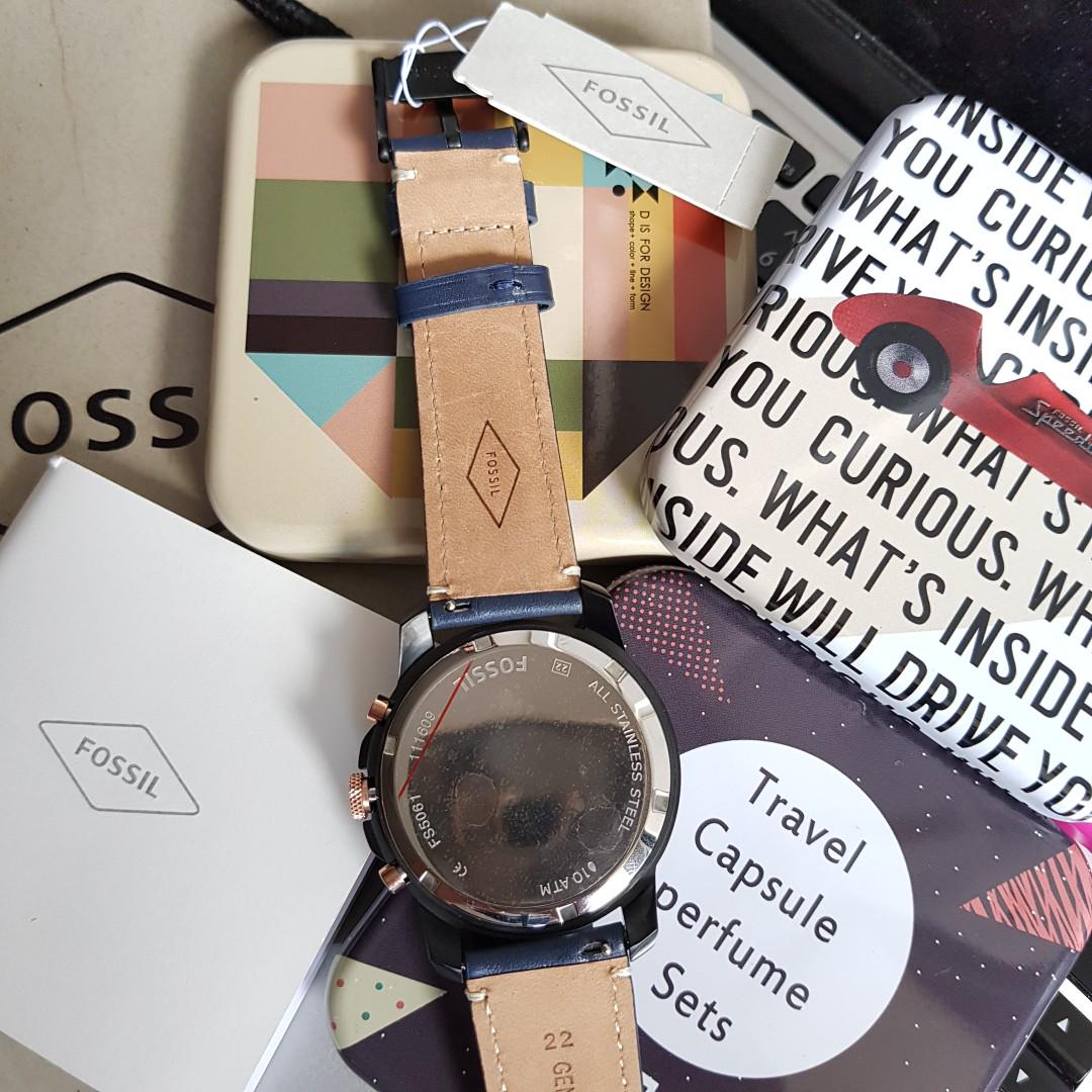 Fossil Grant Chronograph Black and Blue Dial Men's Watch - FS5061 ...