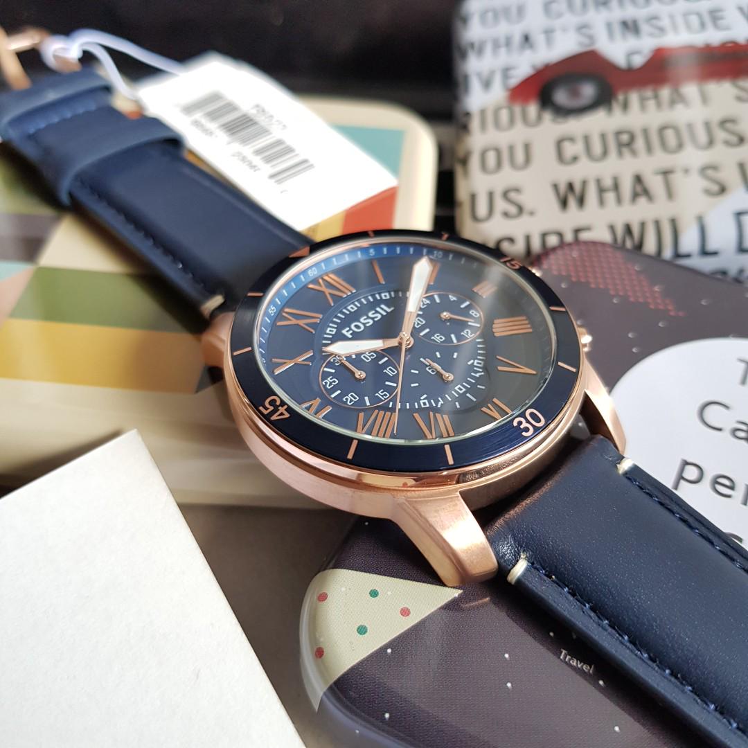 Fossil Grant Chronograph Blue Dial Men's Watch - FS5237, Men's Fashion ...