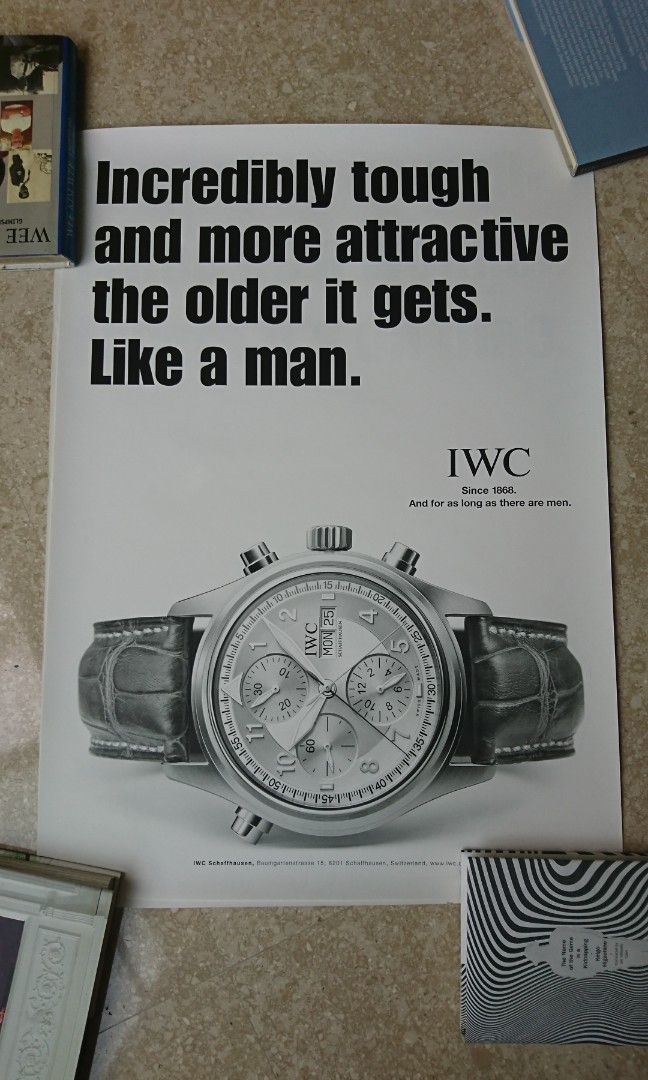 IWC Watch Campaign Posters, Luxury, Watches on Carousell