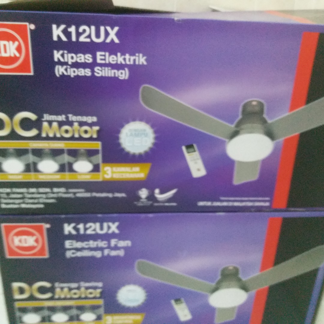 KDK ceiling fan with LED light, Everything Else on Carousell