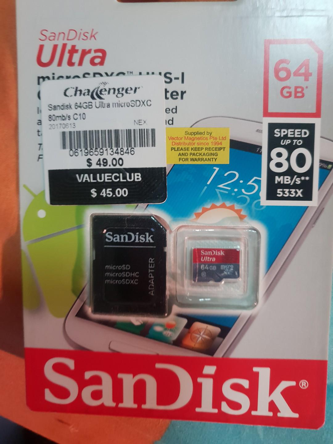 Micro SD Card with adapter- scan disk, Mobile Phones & Gadgets, Mobile ...