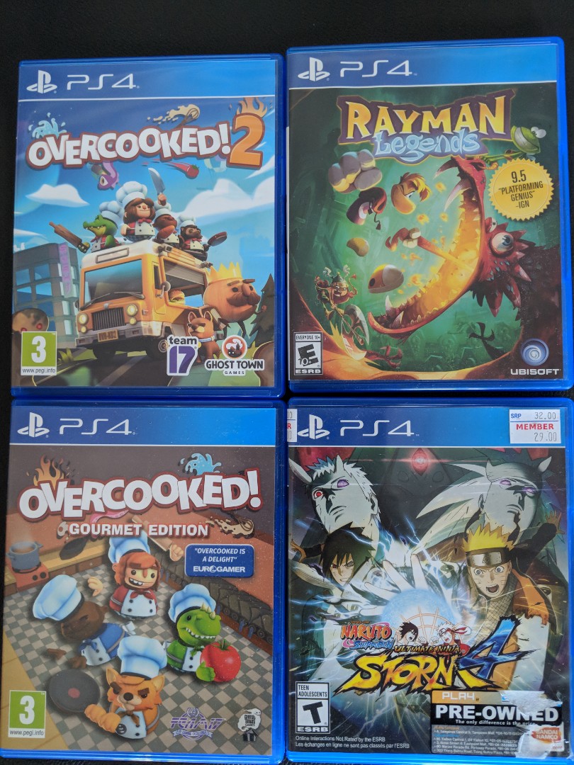 Overcooked 1&2 , Rayman legends & Naruto Ninja Storm 4, Video Gaming ...
