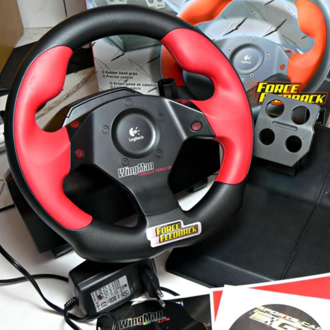 PC Logitech Wingman Formula Force GP Racing Wheel with Pedals (Mint ...
