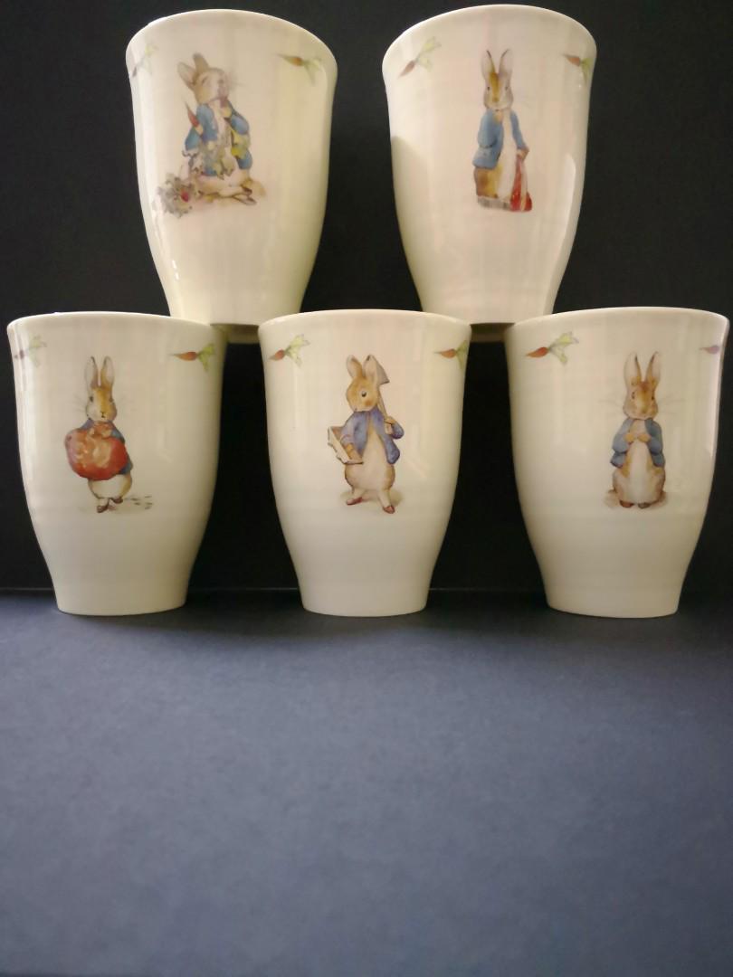 Peter rabbit cup set of 5, Furniture & Home Living, Kitchenware ...
