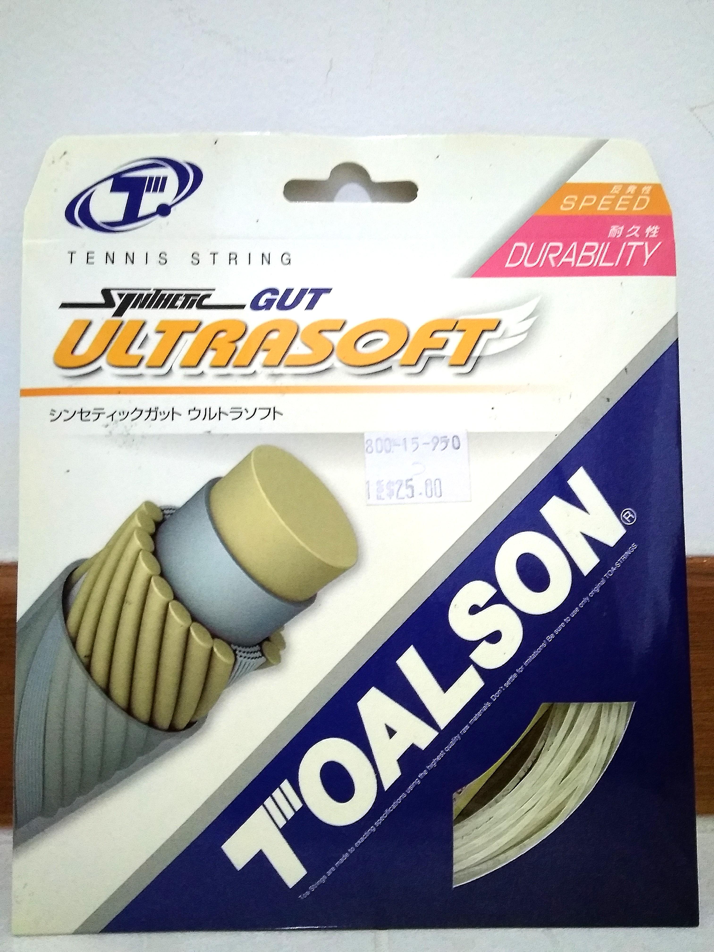 Toalson Tennis String synthetic gut Ultrasoft, Sports Equipment, Sports ...