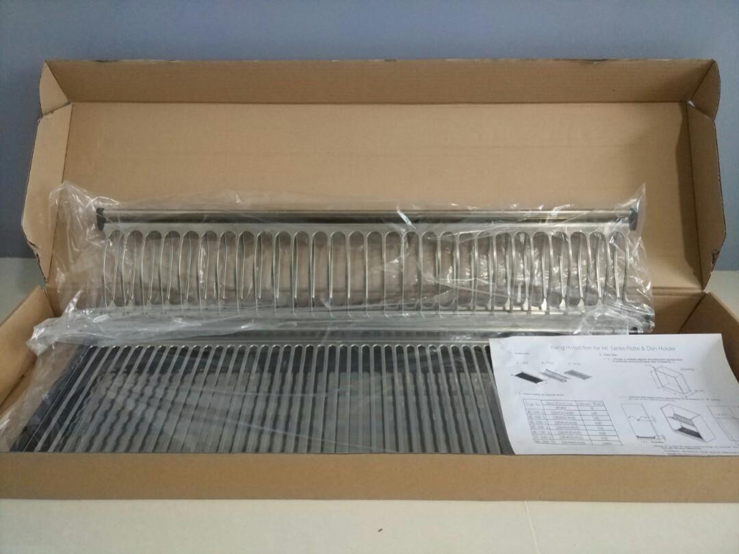 Cestino 900mm SUS 304 Stainless Steel Dish Rack, Furniture & Home ...