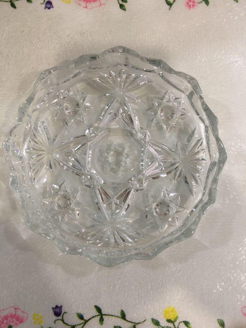 Crystal cut glass container, Furniture & Home Living, Kitchenware ...