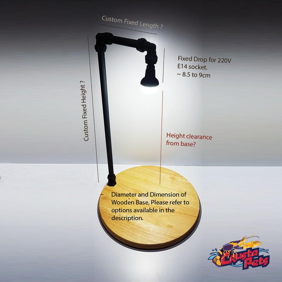 Custom Wooden Base LED Light. Terrarium Light , Aquarium Light ...