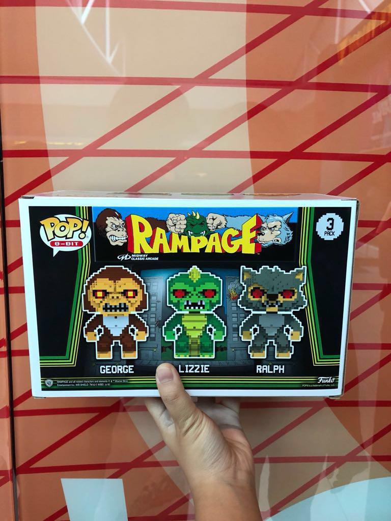 Funko Pop! Rampage: George, Lizzie & Ralph 8-Bit (3-Pack), Hobbies ...