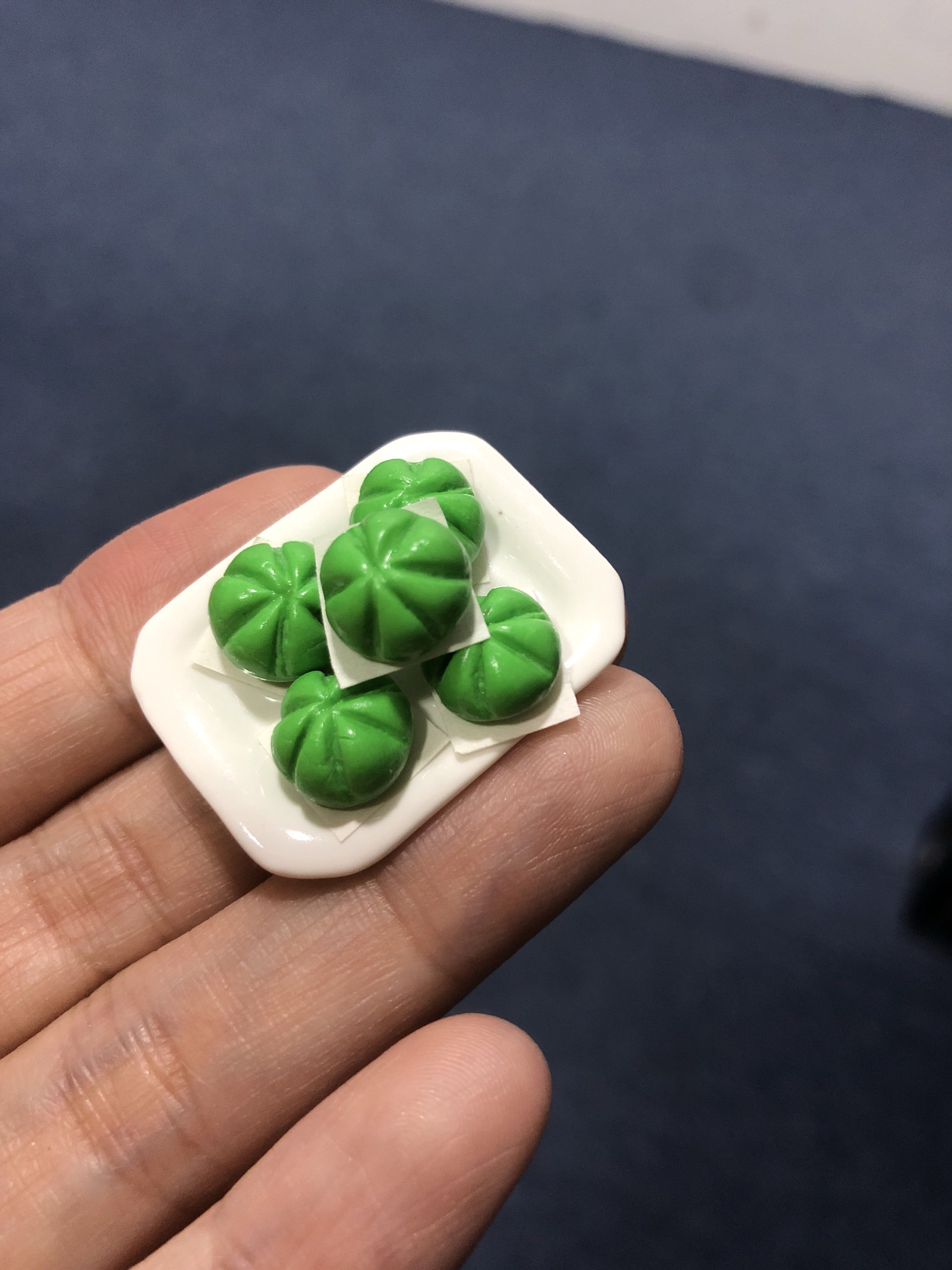 Handmade Miniature pandan bao / pandan buns (clay), Food & Drinks ...