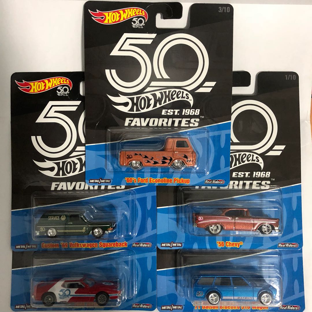 Hot Wheels 50th Anniversary Set of 5 pcs, Hobbies & Toys, Toys & Games ...