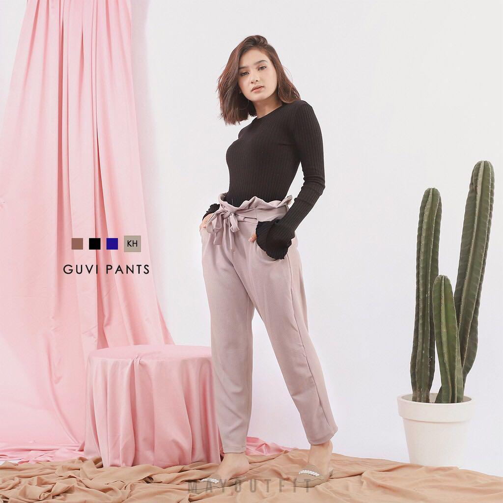 Long pants mayoutfit, Fesyen Wanita, Pakaian Wanita di Carousell
