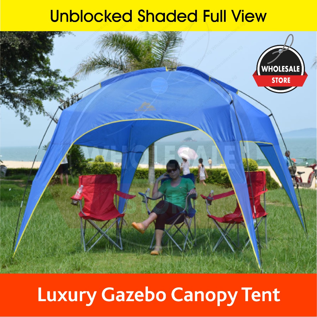 Luxury Blue outdoor tent, Blue Gazebo tentage, camping tent, Furniture ...