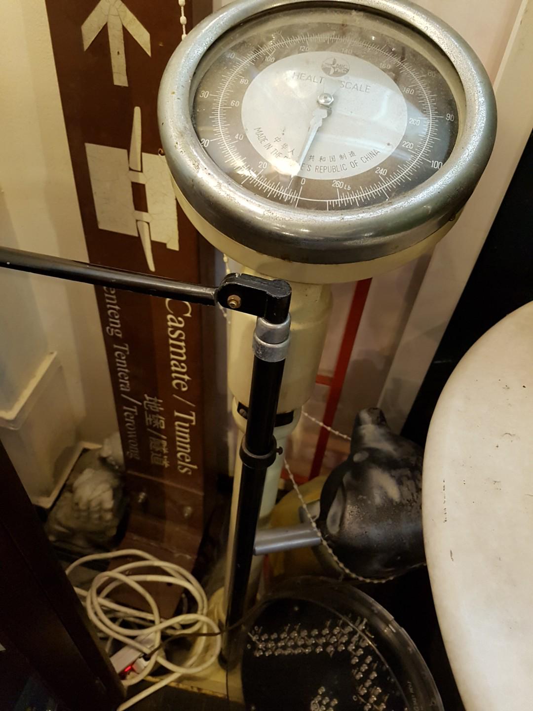 Old school polyclinic weighing scale, Furniture & Home Living ...