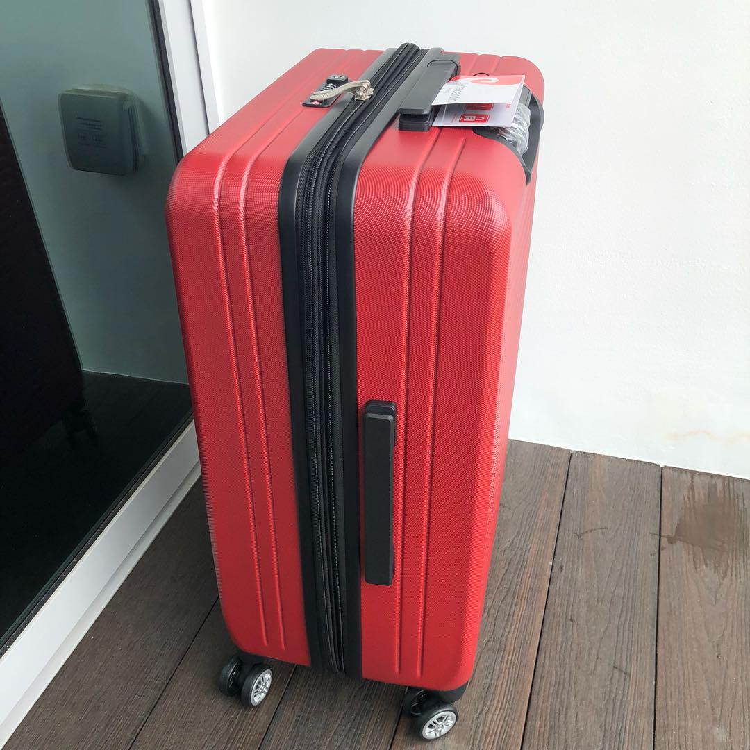 Pierre Cardin Red Luggage 24 inch (Brand New), Hobbies & Toys, Travel ...