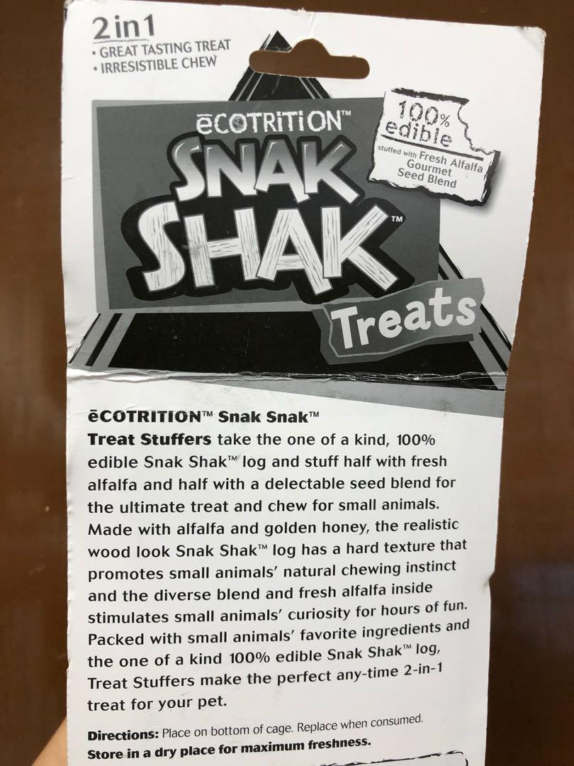 Snack Shack edible log and treat for small animals including rabbits ...