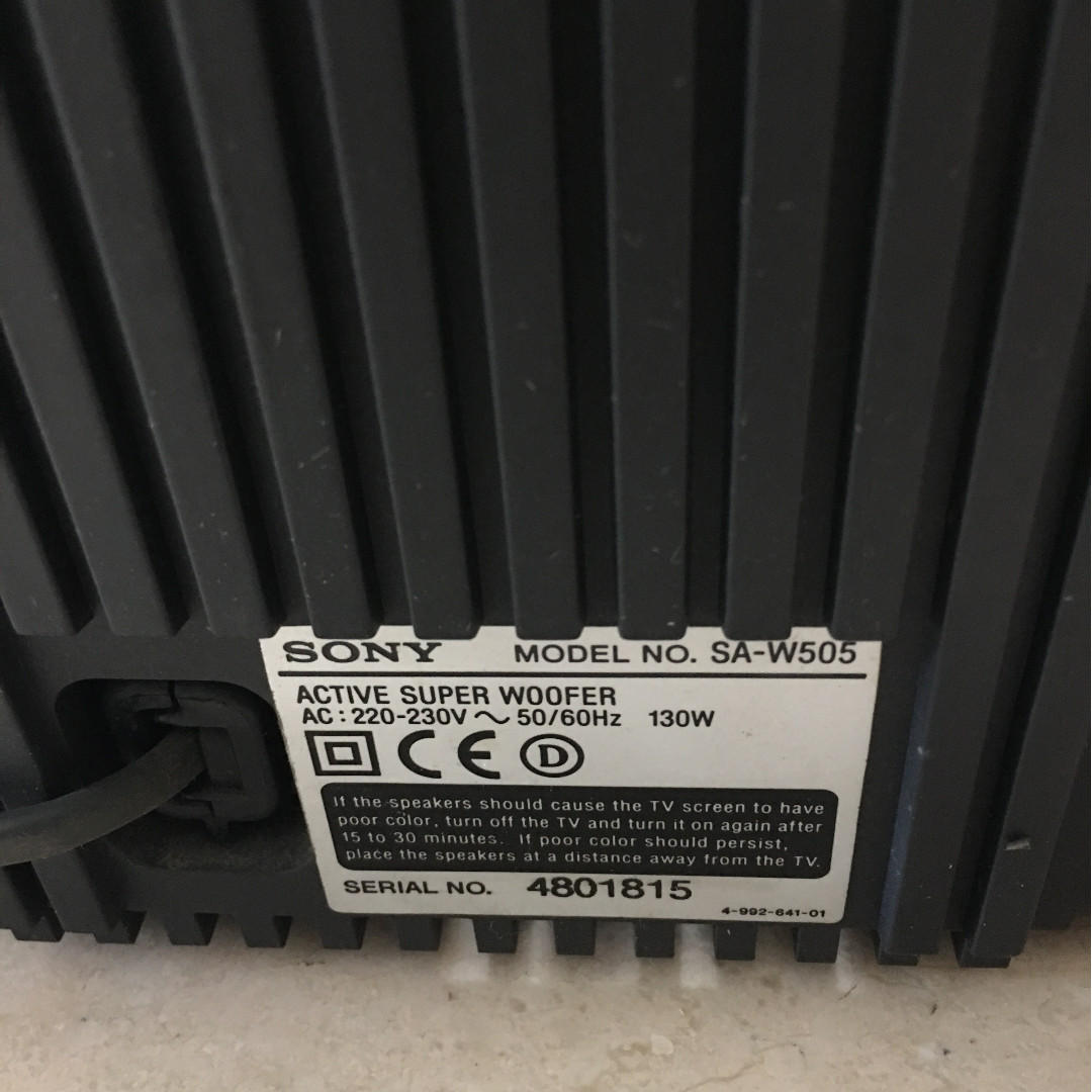 Sony SA-W505 Active Subwoofer, Audio, Soundbars, Speakers & Amplifiers ...