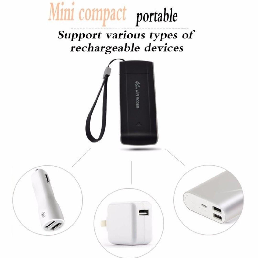 Universal Portable 4G LTE Modem SIM Card LTE USB Wifi Router Dongle ...