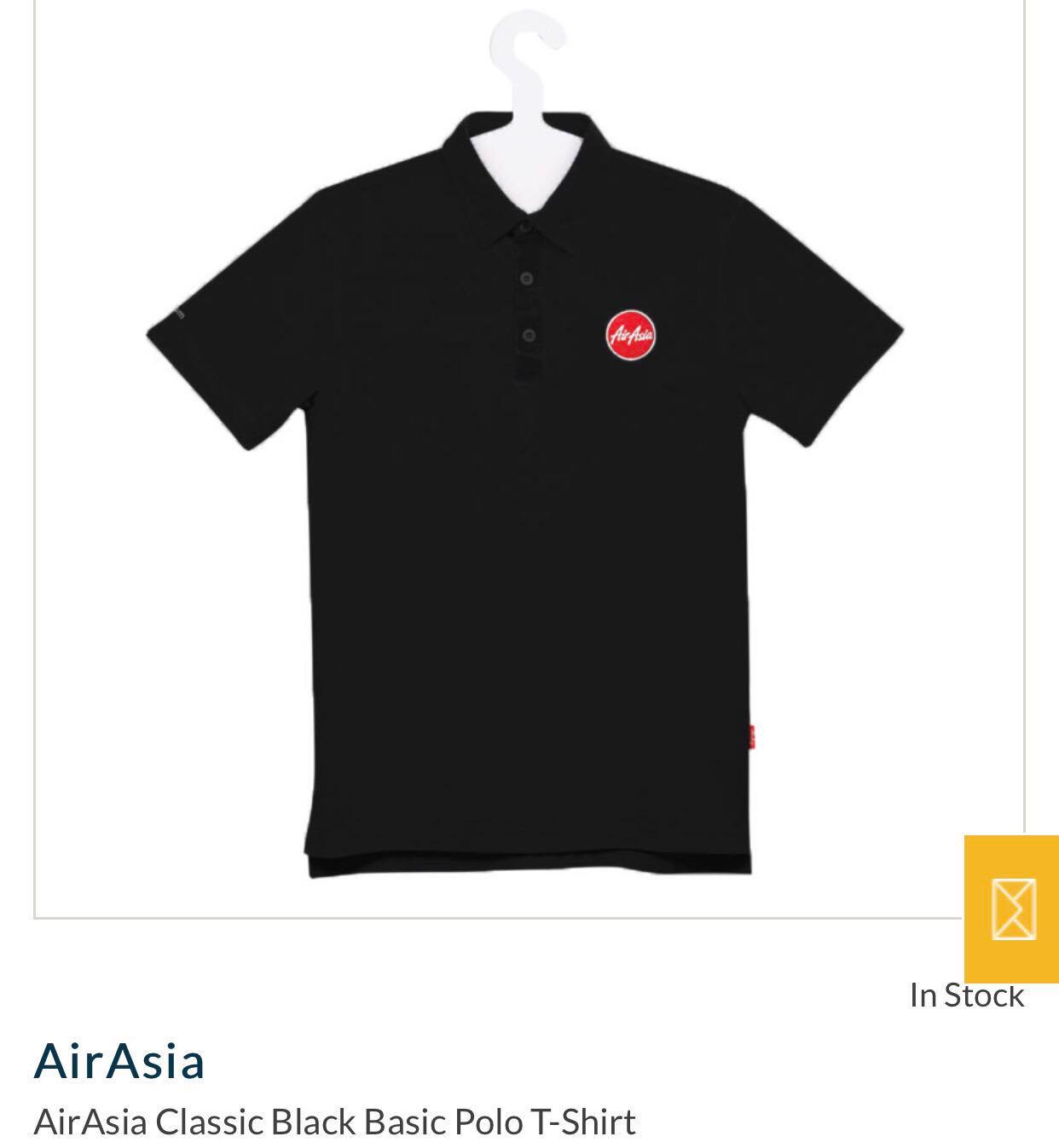 AirAsia Classic Black Basic Polo T-Shirt, Men's Fashion, Tops & Sets ...