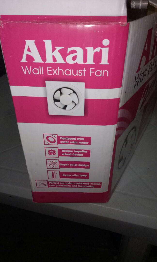 AKARI wall exhaust fan, TV & Home Appliances, TV & Entertainment, TV ...