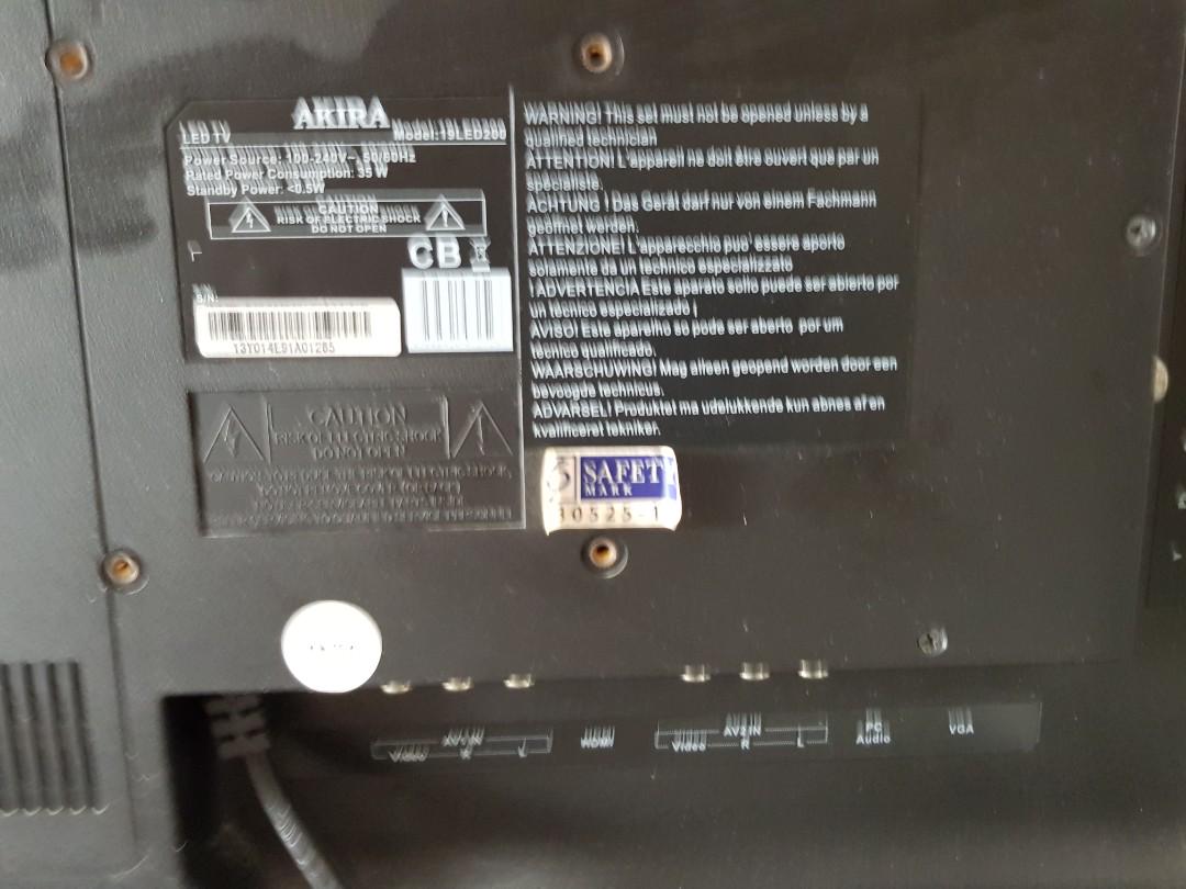 Akira 19" LED HDTV and PC Monitor (All in one) Model 19LED200 (TV ...