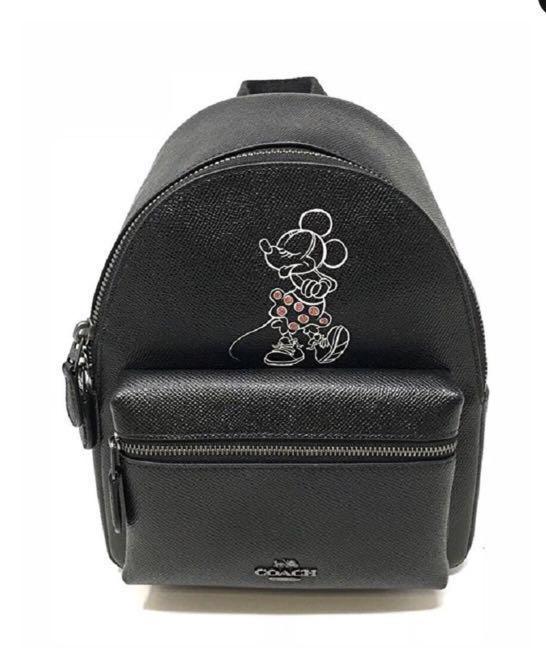 Coach X Disney Minnie Mouse Charlie Backpack Black Limited Edition ...