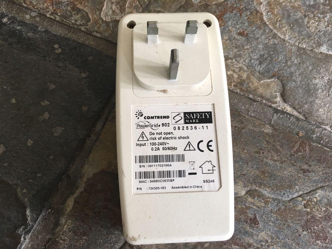 Comtrend powerline ethernet adapter with filter, Computers & Tech ...