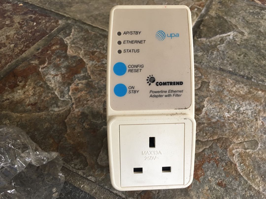 Comtrend powerline ethernet adapter with filter, Computers & Tech ...