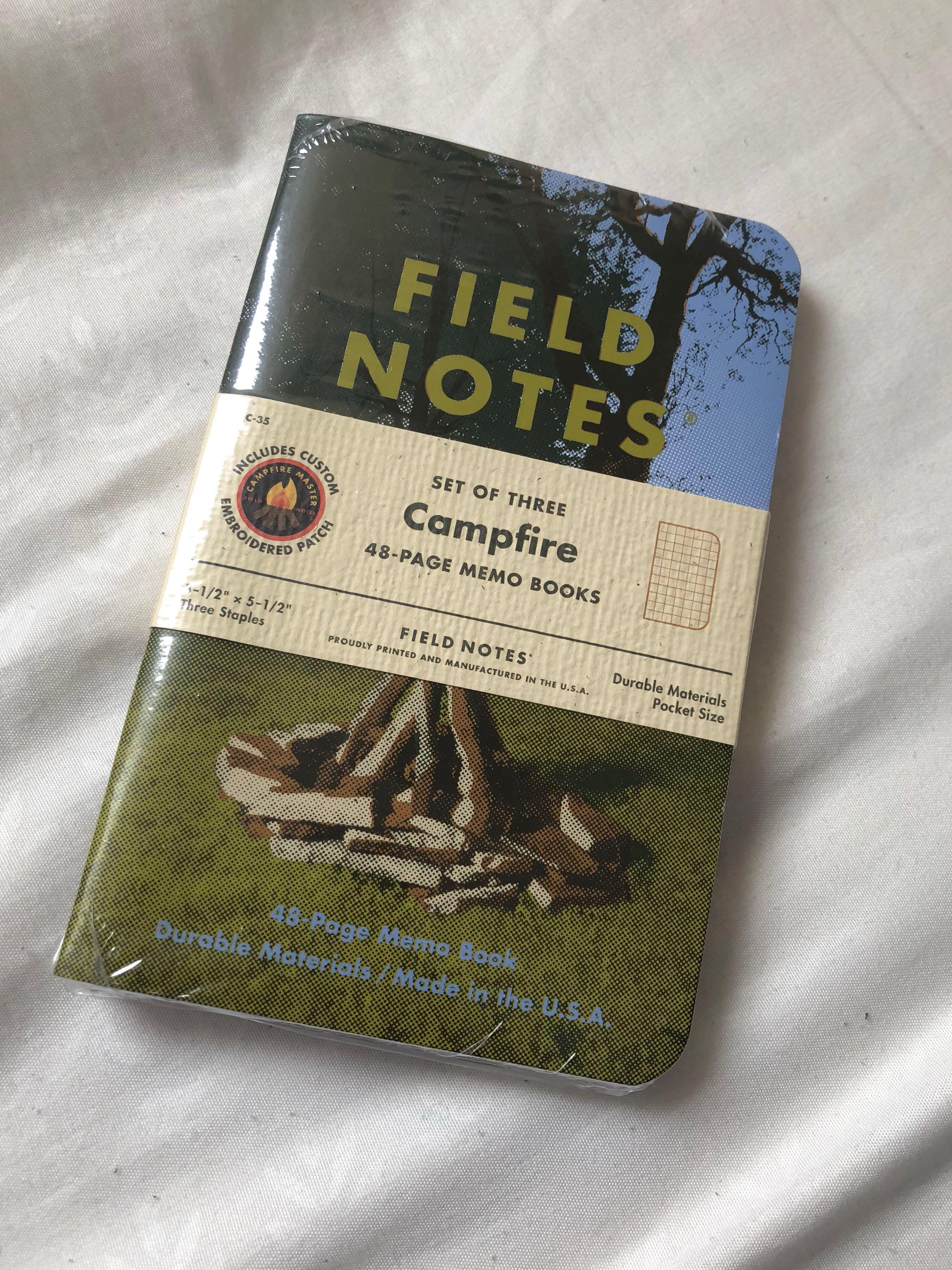 Field Notes Campfire Memo Books (Set of 3), Hobbies & Toys, Books ...