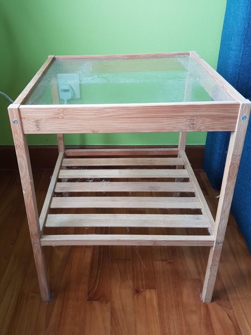Ikea Nesna Bamboo bedside table, Furniture & Home Living, Furniture ...