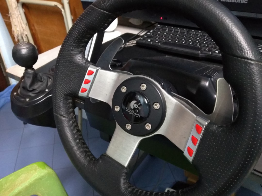 Logitech G27 Force Feedback Wheel and Pedal Set, Video Gaming, Gaming ...