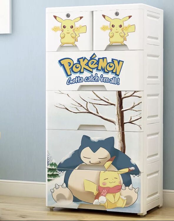 Pikachu storage drawer wardrobe, Babies & Kids, Baby Nursery & Kids ...