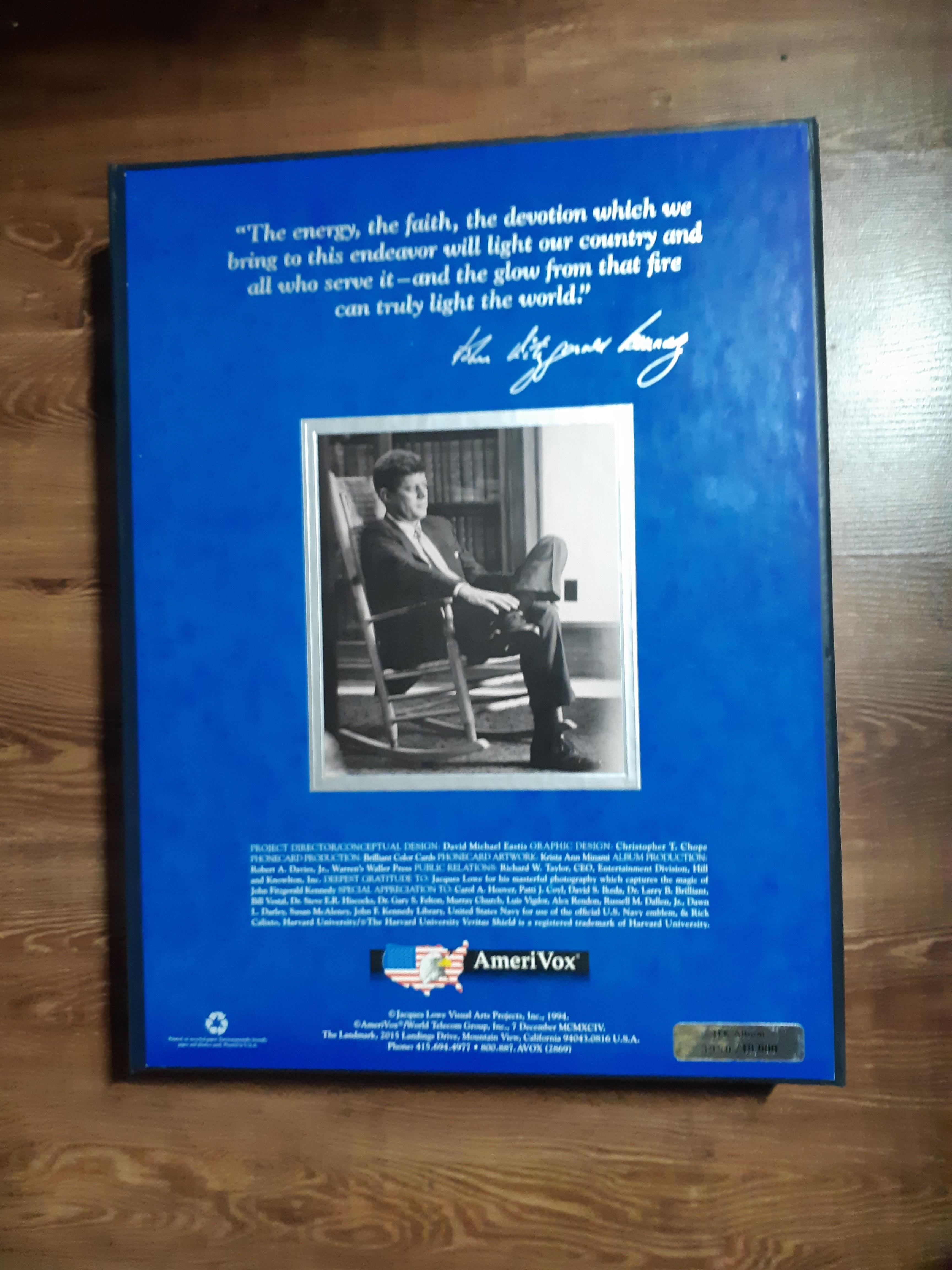 Rare vintage 1994 John F Kennedy Licensed Phonecards Set from AmeriVox ...