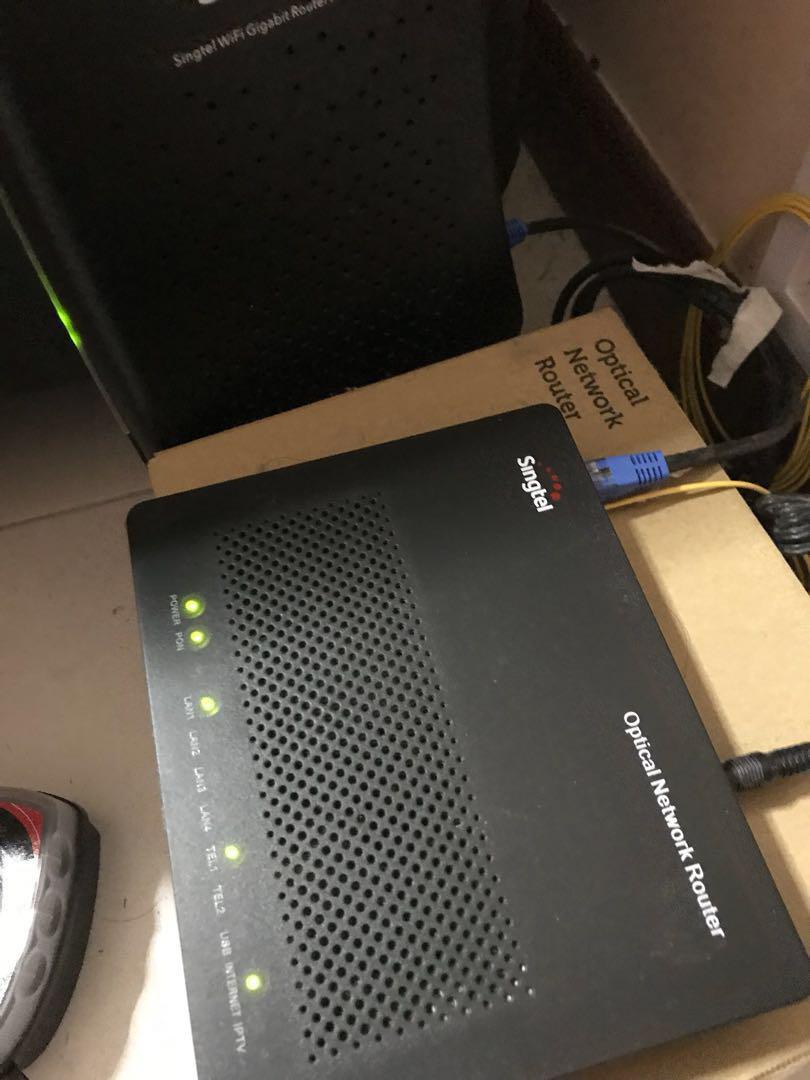 SingTel Fibre broadband connection 1GB speed Transfer, Computers & Tech ...