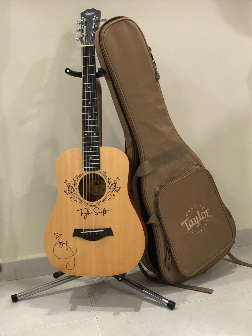 Taylor Swift Autographed Baby Taylor Guitar, Hobbies & Toys, Music ...