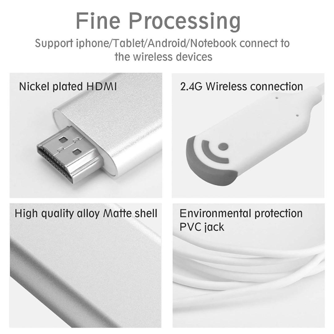 Wireless HDMI Adapter WiFi Video Dongle 1080P Mirascreen HDTV Media ...