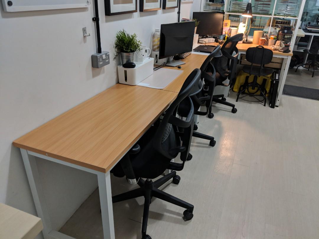 Computer Desk Table Wood Nordic Muji, Furniture & Home Living ...