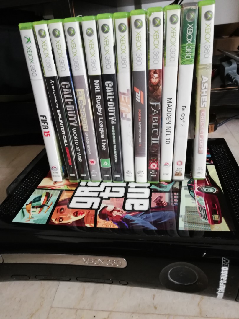 Xbox 360 console with 12 games, Video Gaming, Video Game Consoles, Xbox ...