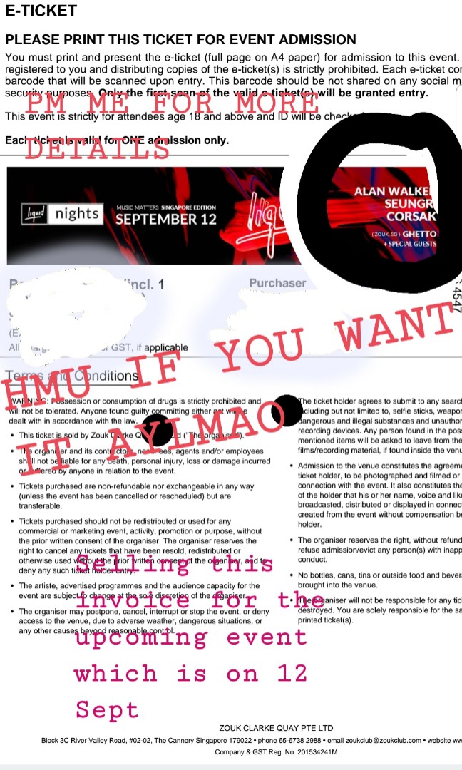 Zouk LIQUID Event Concert, Tickets & Vouchers, Event Tickets on Carousell