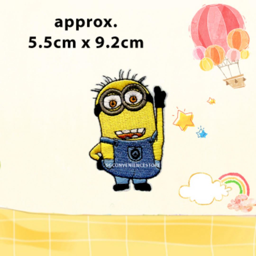 Despicable Me Minion Iron On Patch DIY Embroidery Applique Kids Motifs ...